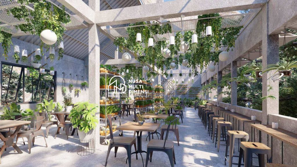Desain Interior Florist Cafe di Bogor - Nusa Multi Dimensi