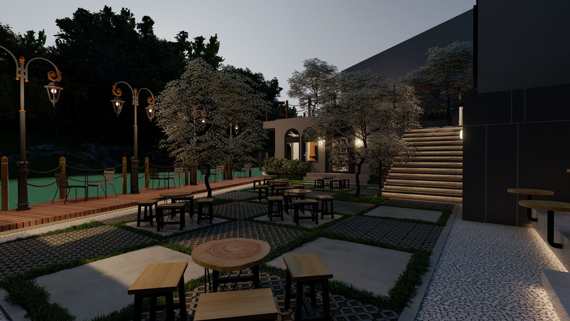 Jasa Desain Cafe Puspa Raya - NMD Architect